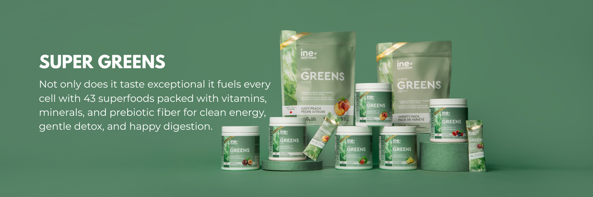Super Greens Powder | Canadian-Made & NSF-Certified | ine+ nutrition