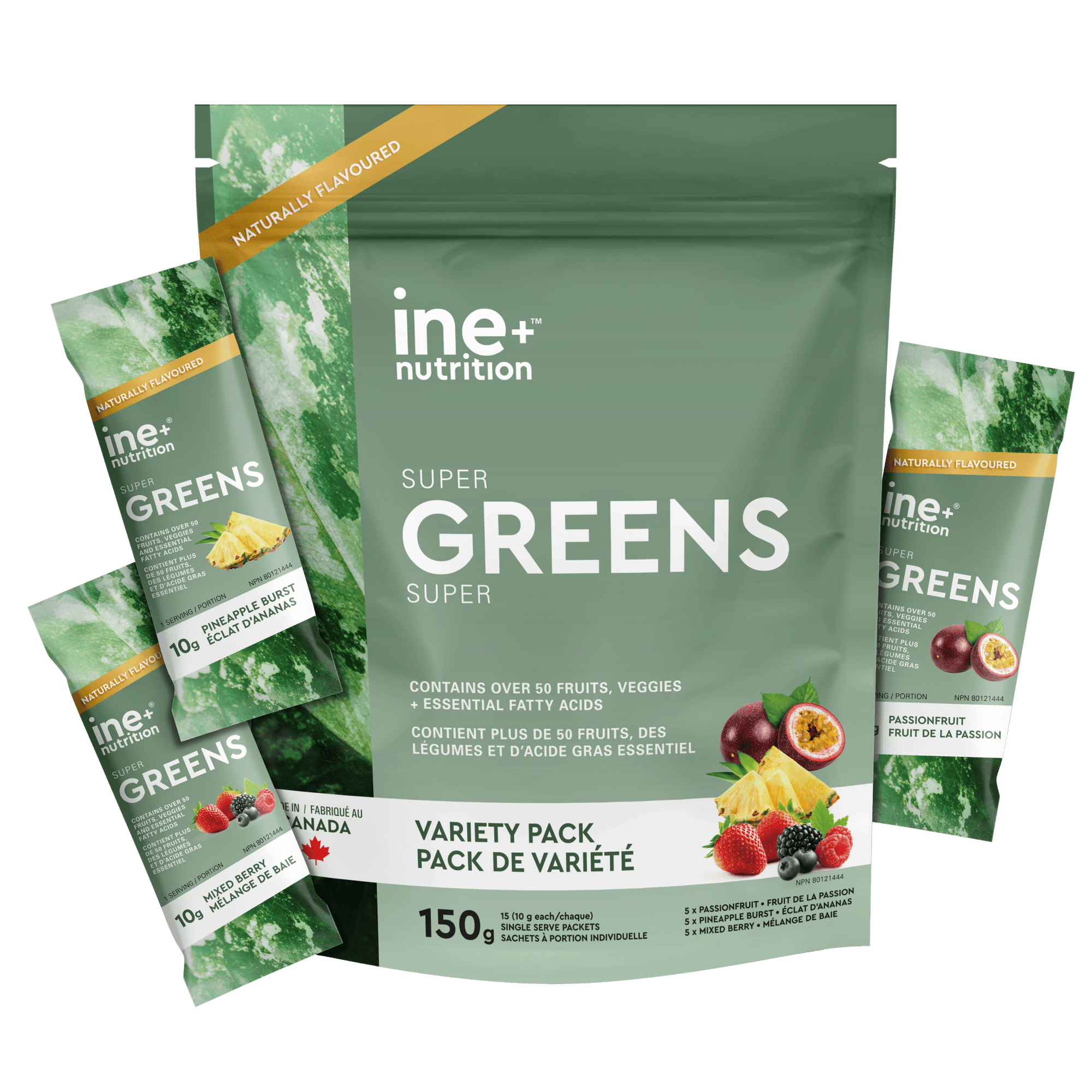 Super Greens Travel Packs Variety Bag | ine+ nutrition